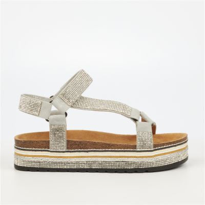 Silver Prima 5 Wedge Sandal – Saint Lori Boutique